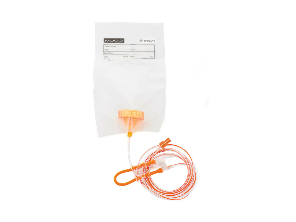 Infinity Orange Screw Cap Set with ENFit® Connector - Moog Medical